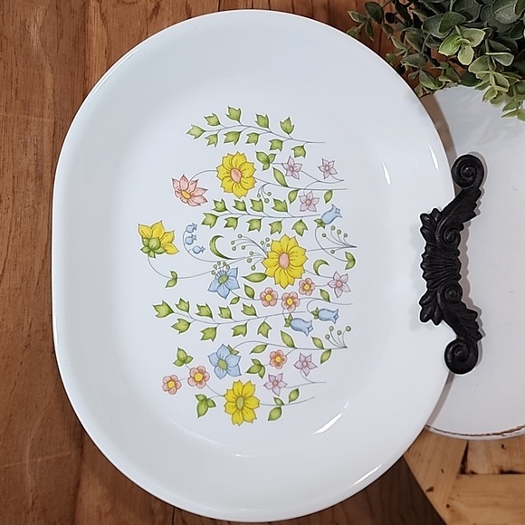 Corelle | Dining | Vintage Corelle Oval Serving Platter Spring Meadow 2 ...
